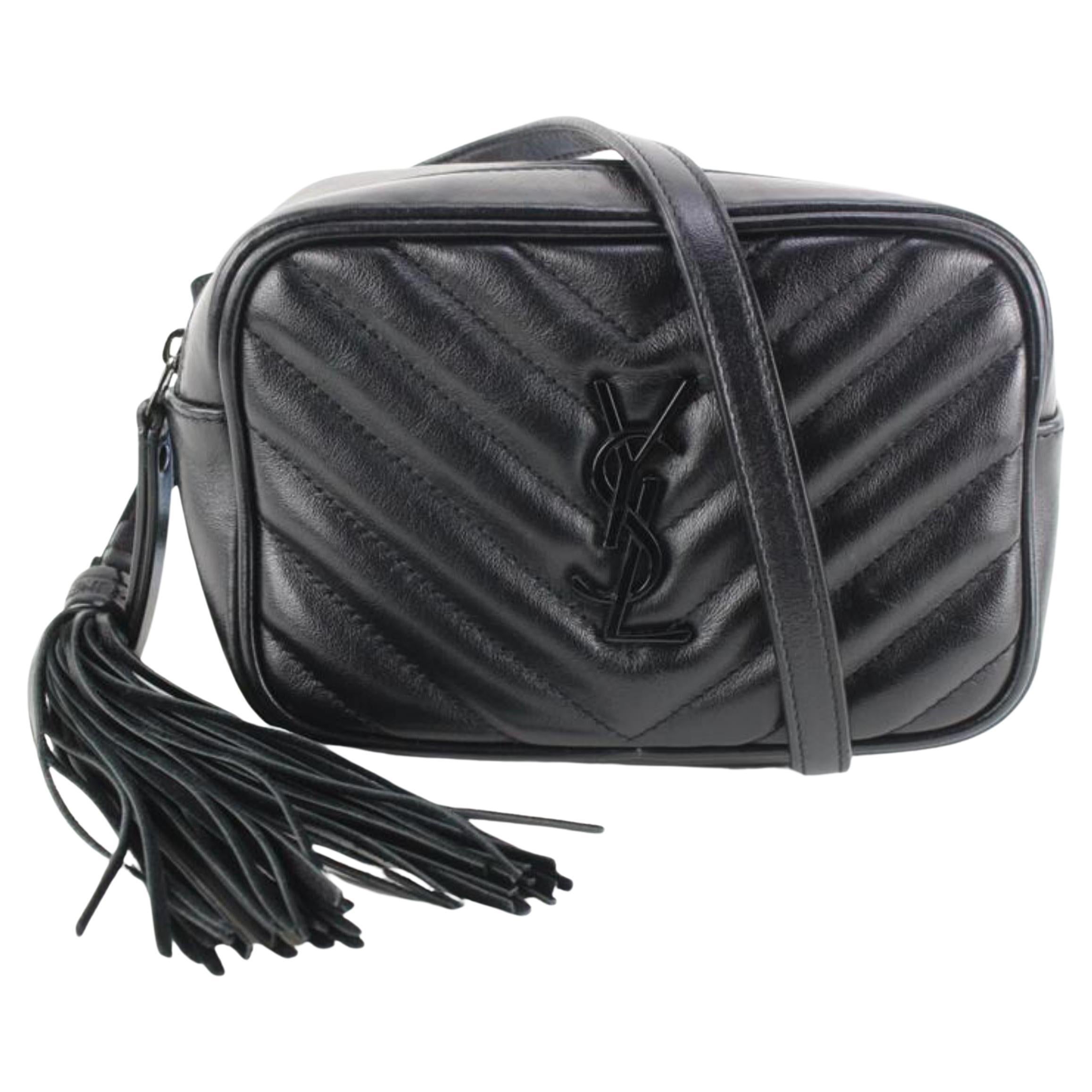 Saint Laurent Classic Monogram Side Tassel Crossbody Bag Embellished ...