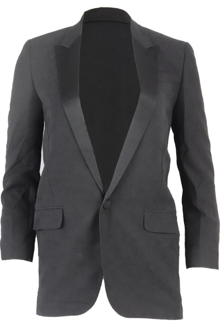 Saint Laurent Star Jacquard Wool Blazer Fr 34 Uk 6 For Sale at 1stDibs