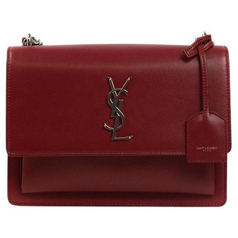 SAINT LAURENT, Sunset Medium in red leather at 1stDibs