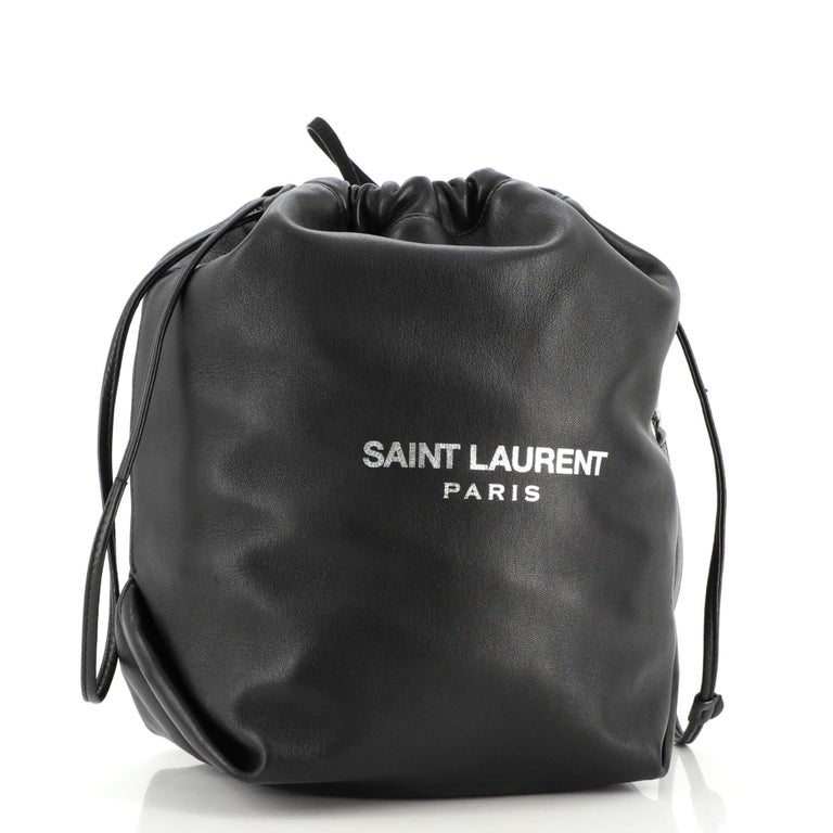 Saint Laurent Teddy Bucket Bag Leather Mini For Sale at 1stDibs