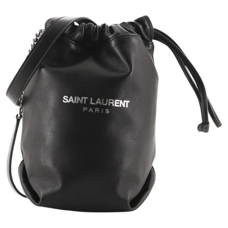 Saint Laurent Teddy Bucket Bag Leather Mini at 1stDibs