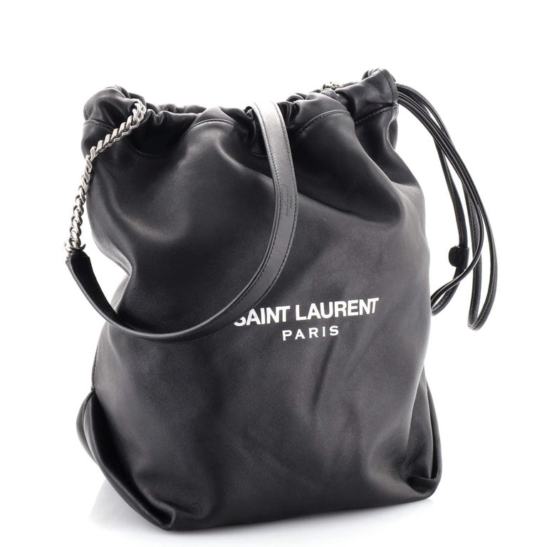 Saint Laurent Teddy Bucket Bag Leather Small For Sale at 1stDibs