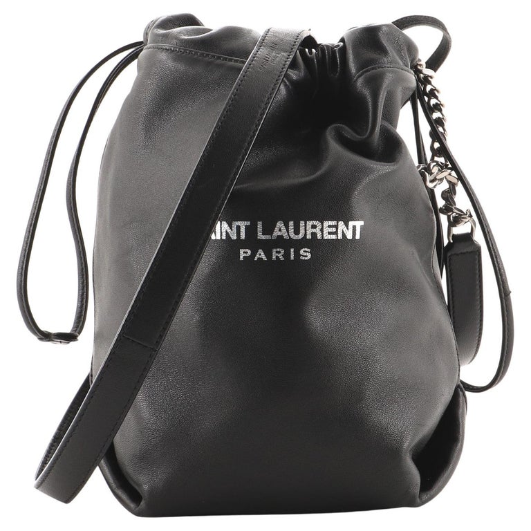 Saint Laurent Teddy Bucket Bag Leather Small For Sale at 1stDibs