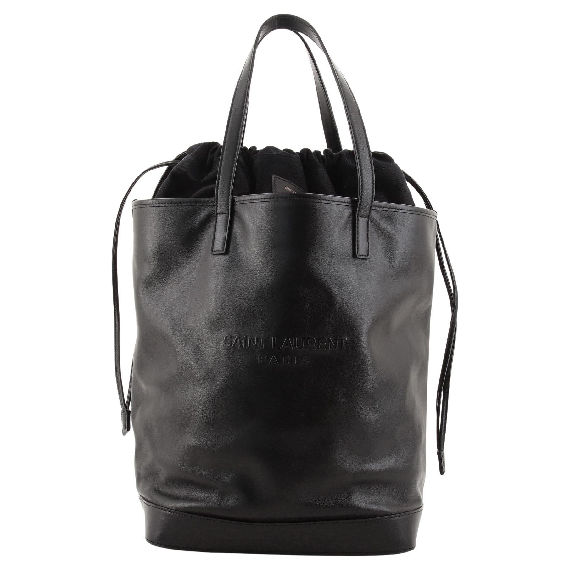 Saint Laurent YSL Teddy Drawstring Bucket Bag For Sale at 1stDibs