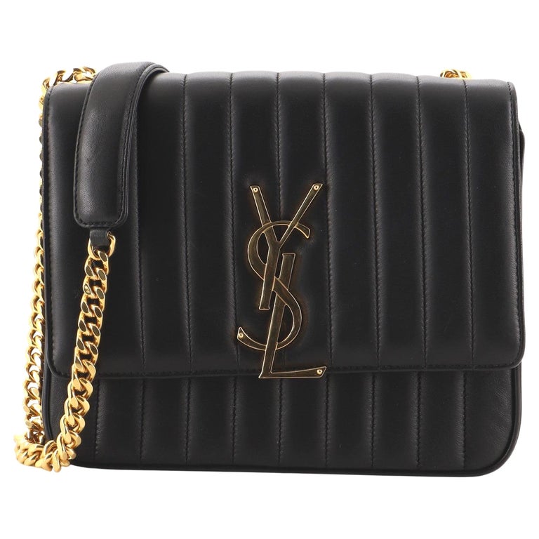 Saint Laurent Vicky Crossbody Bag Vertical Quilted Leather Large at 1stDibs