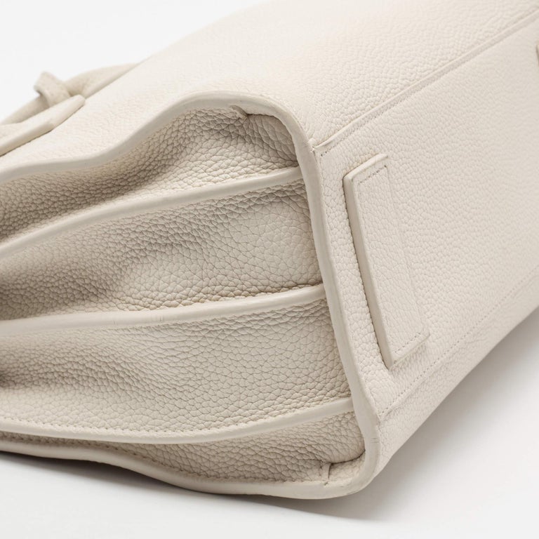 Saint Laurent White Leather Baby Classic Sac De Jour Tote For Sale at ...