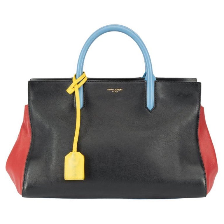 Saint Laurent Women's Colourblock Calfskin Small Cabas Rive Gauche ...