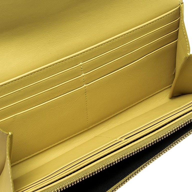 Saint Laurent Yellow Leather Y Line Continental Wallet For Sale at ...