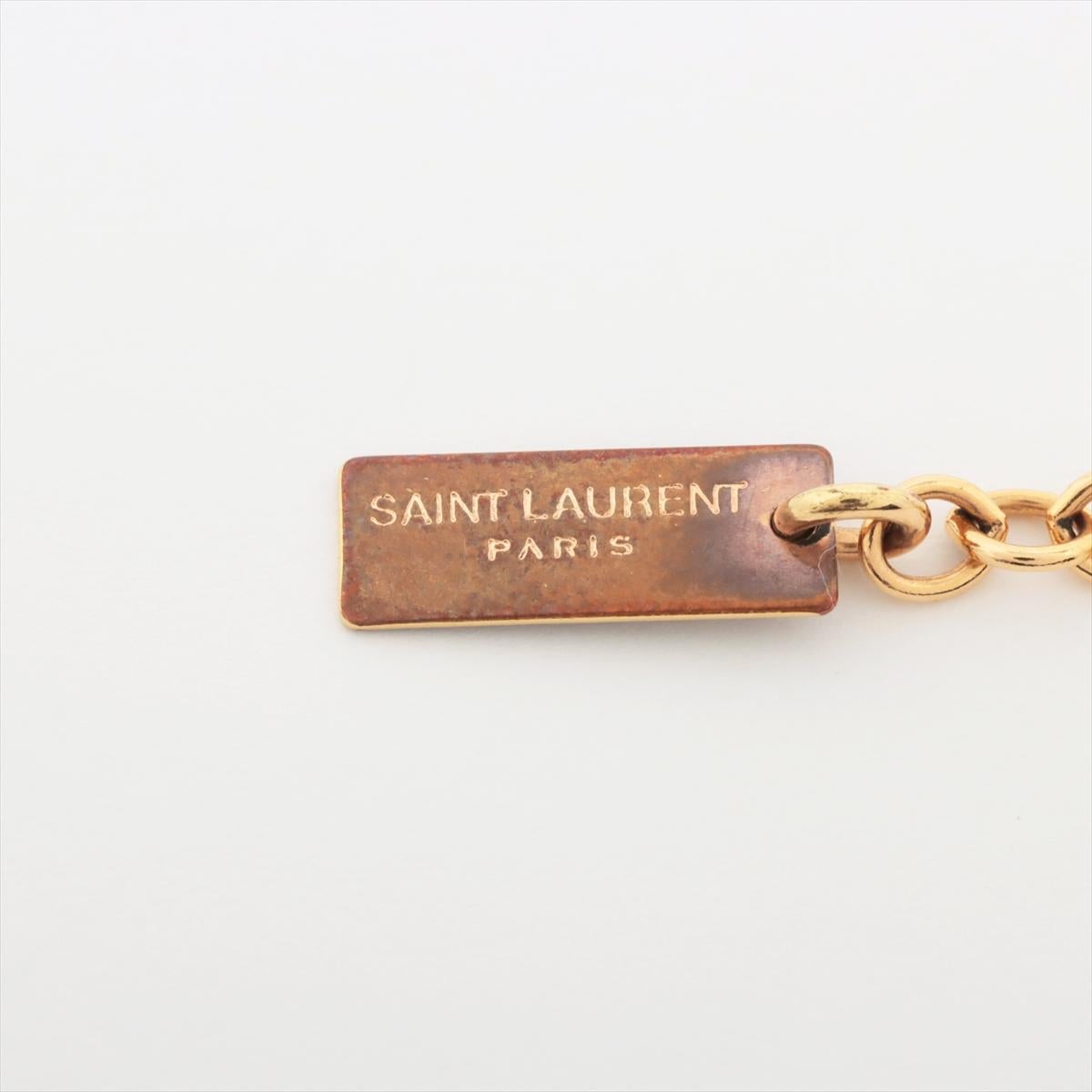 Saint Laurent YSL Logo Bracelet Gold For Sale at 1stDibs