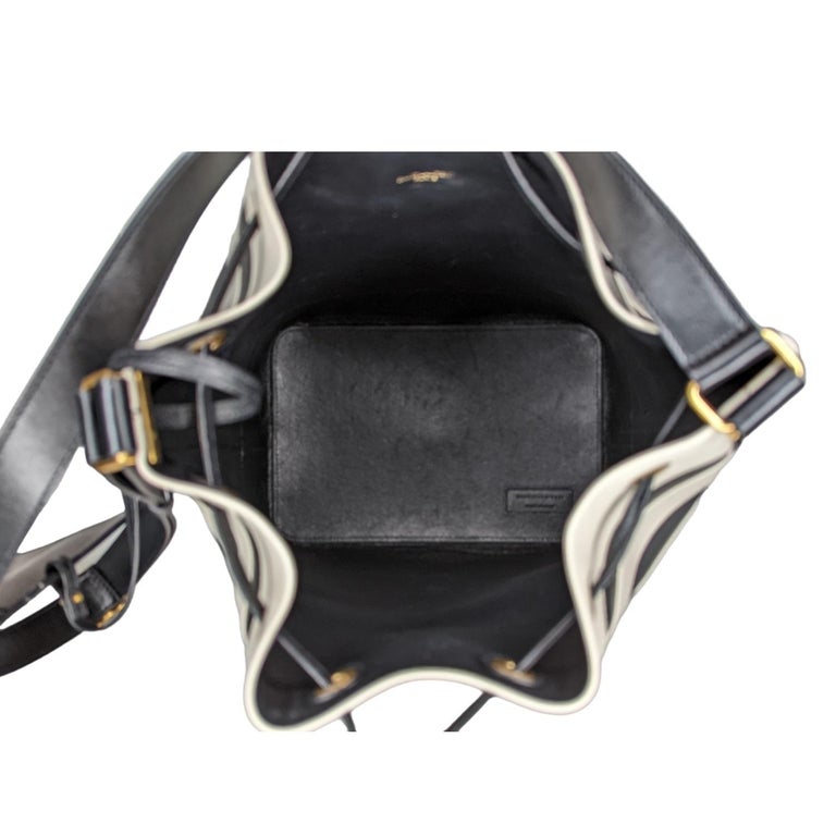 Saint Laurent YSL Seau Stripe Leather Bucket Bag For Sale at 1stDibs