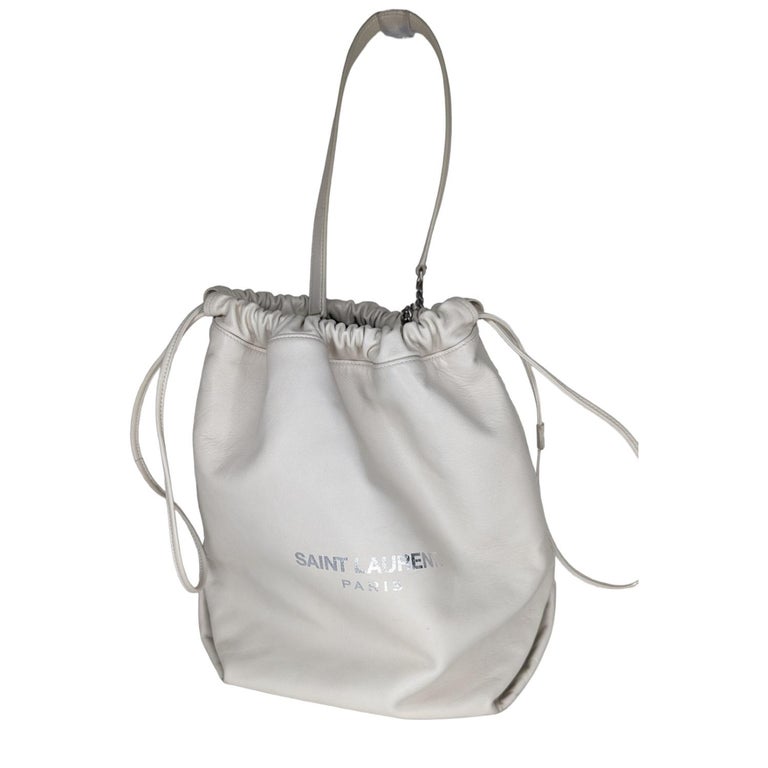 Saint Laurent YSL Teddy Drawstring Bucket Bag For Sale at 1stDibs