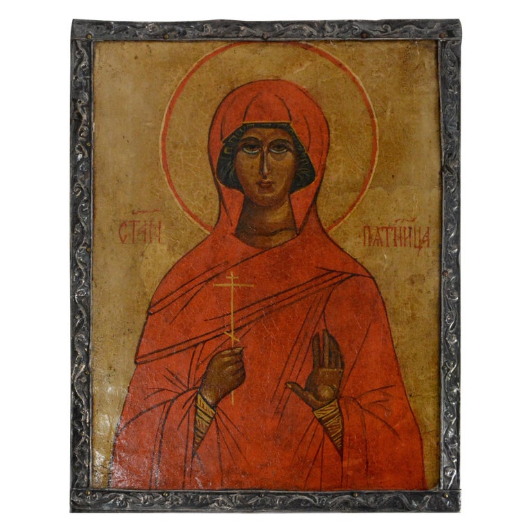 Saint Paraskeva Piatnitsa Pyatnitsa Russian Icon For Sale at 1stdibs