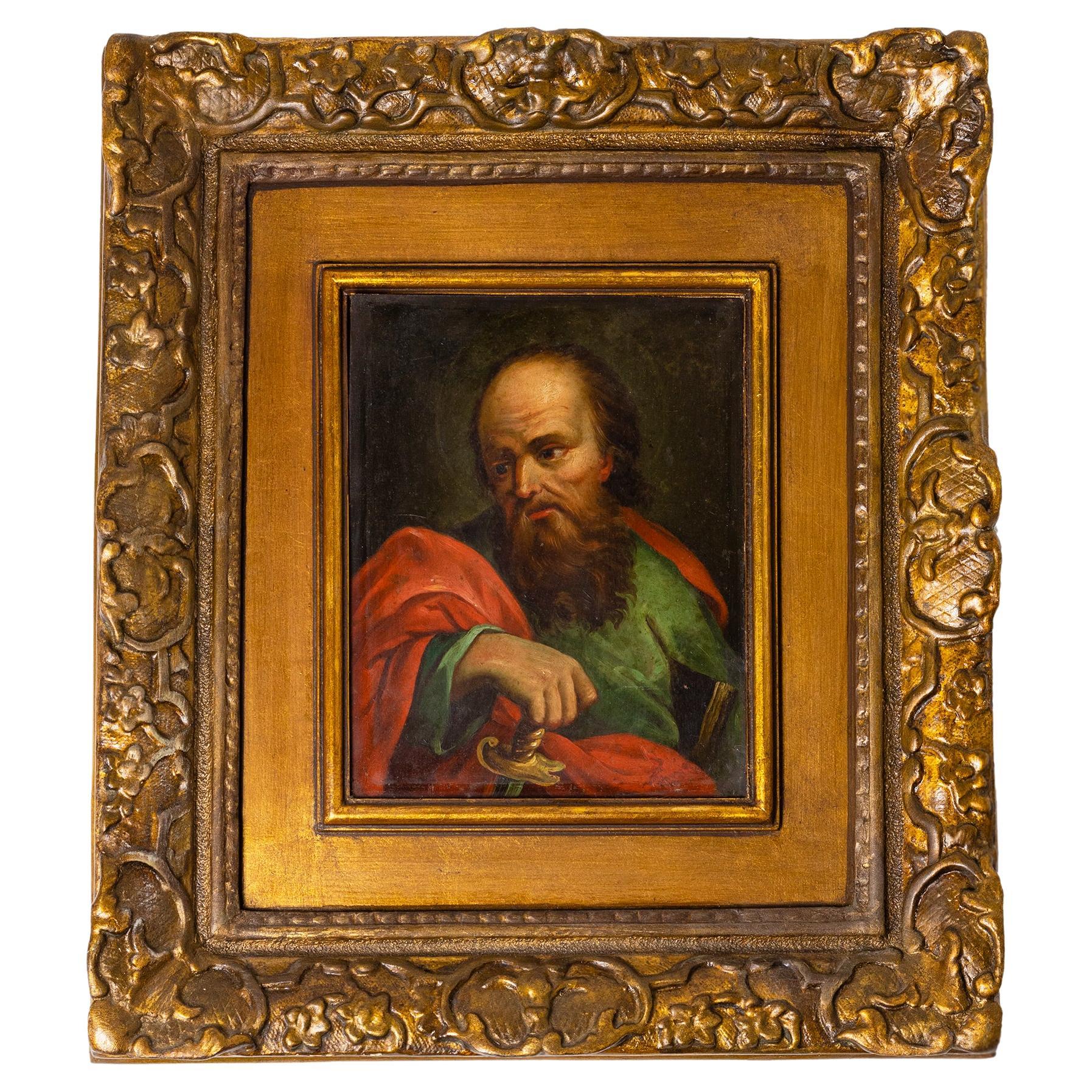 Saint Joseph Jesus Baroque Painting, 18th Century For Sale at 1stDibs