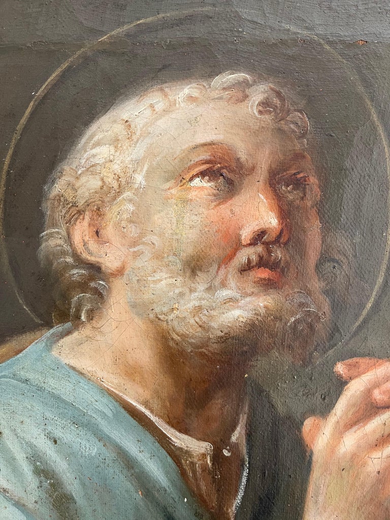 Saint Peter, Oil on Canvas, 19th Century For Sale at 1stDibs