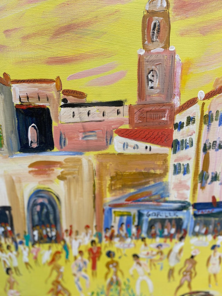 Saint Tropez, Jean Wallis, Jean Wallis 2005 Acrylic on Canvas For Sale ...