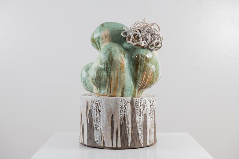 Sakura Sculpture in Glazed Ceramic by Trish DeMasi For Sale at 1stDibs