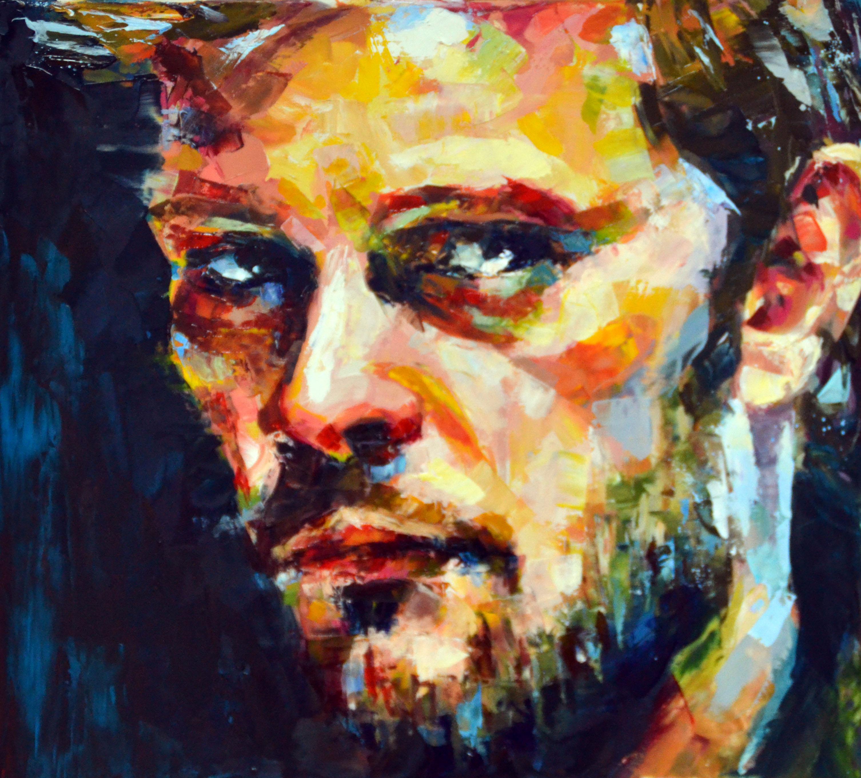 Sal Jones - Okay? - original oil figure portraiture male form paint ...