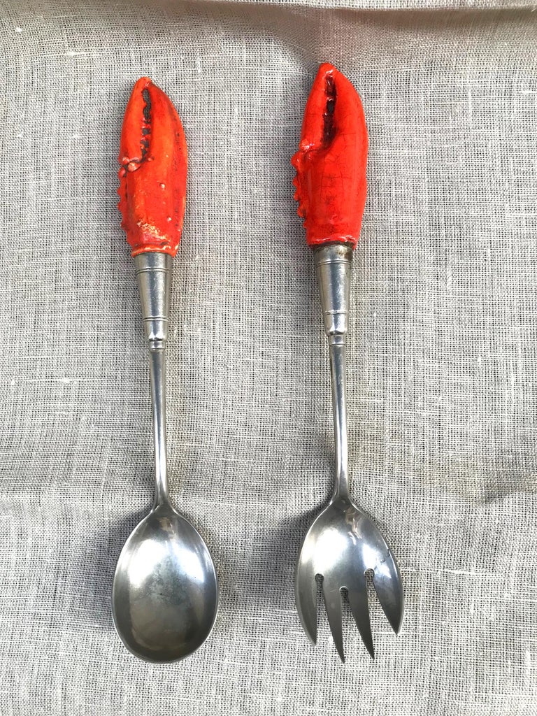 Salad Serving Set with Salad Bowl by Musterschutz, circa 1920 For Sale ...