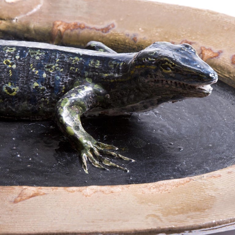Salamander Ceramic Platter by Il Maestro di Signa For Sale at 1stDibs