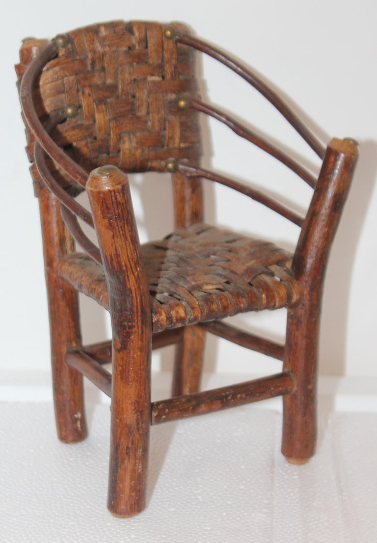 Salesman Sample Old Hickory Settee and Chair at 1stDibs