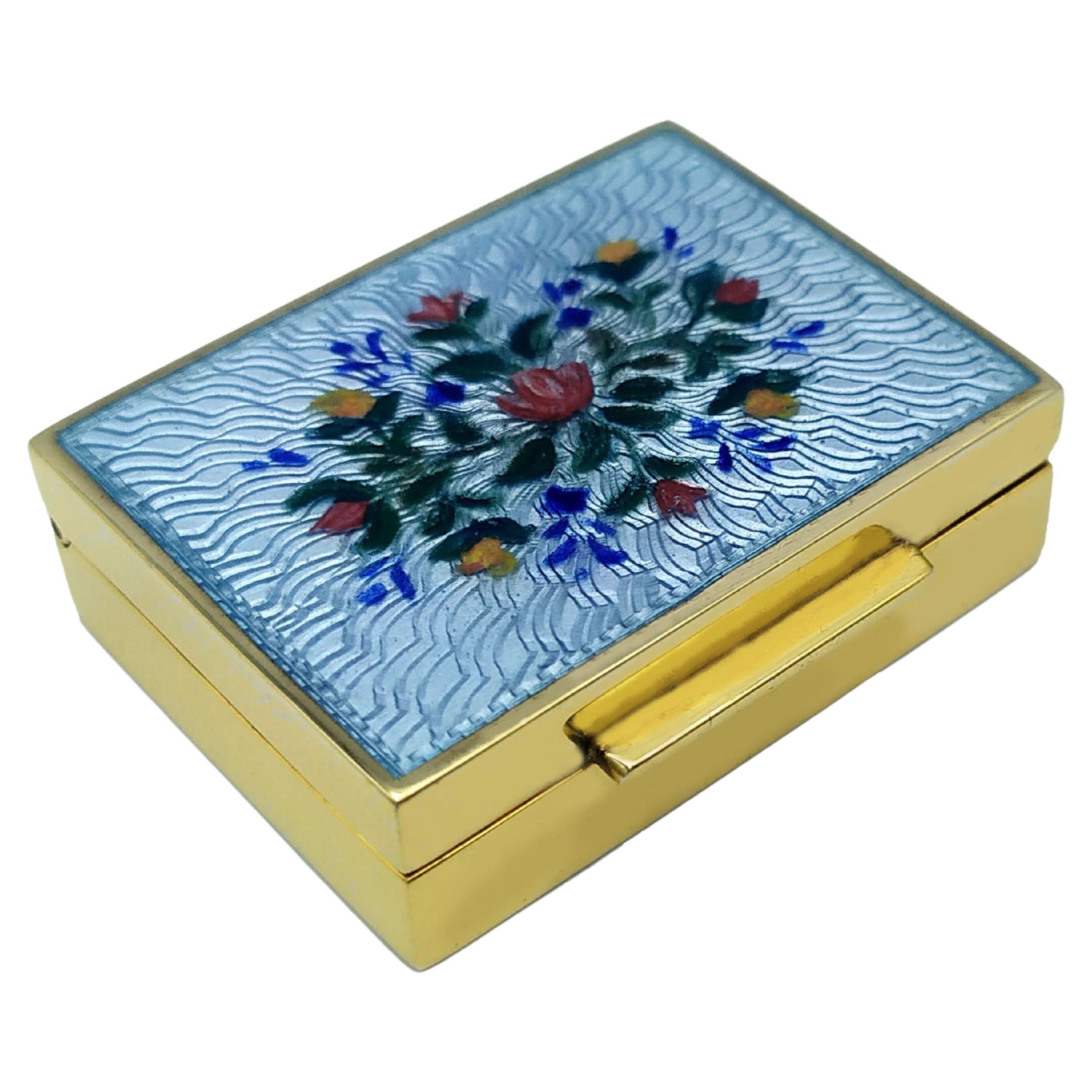 Russian 19th Century Silver Niello Pill or Snuff Box at 1stDibs