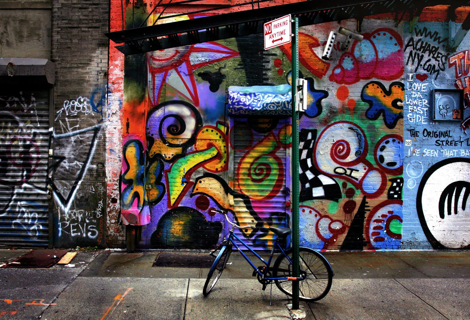 Sally Davies - Bike Graffiti (New York City), Original Photograph ...