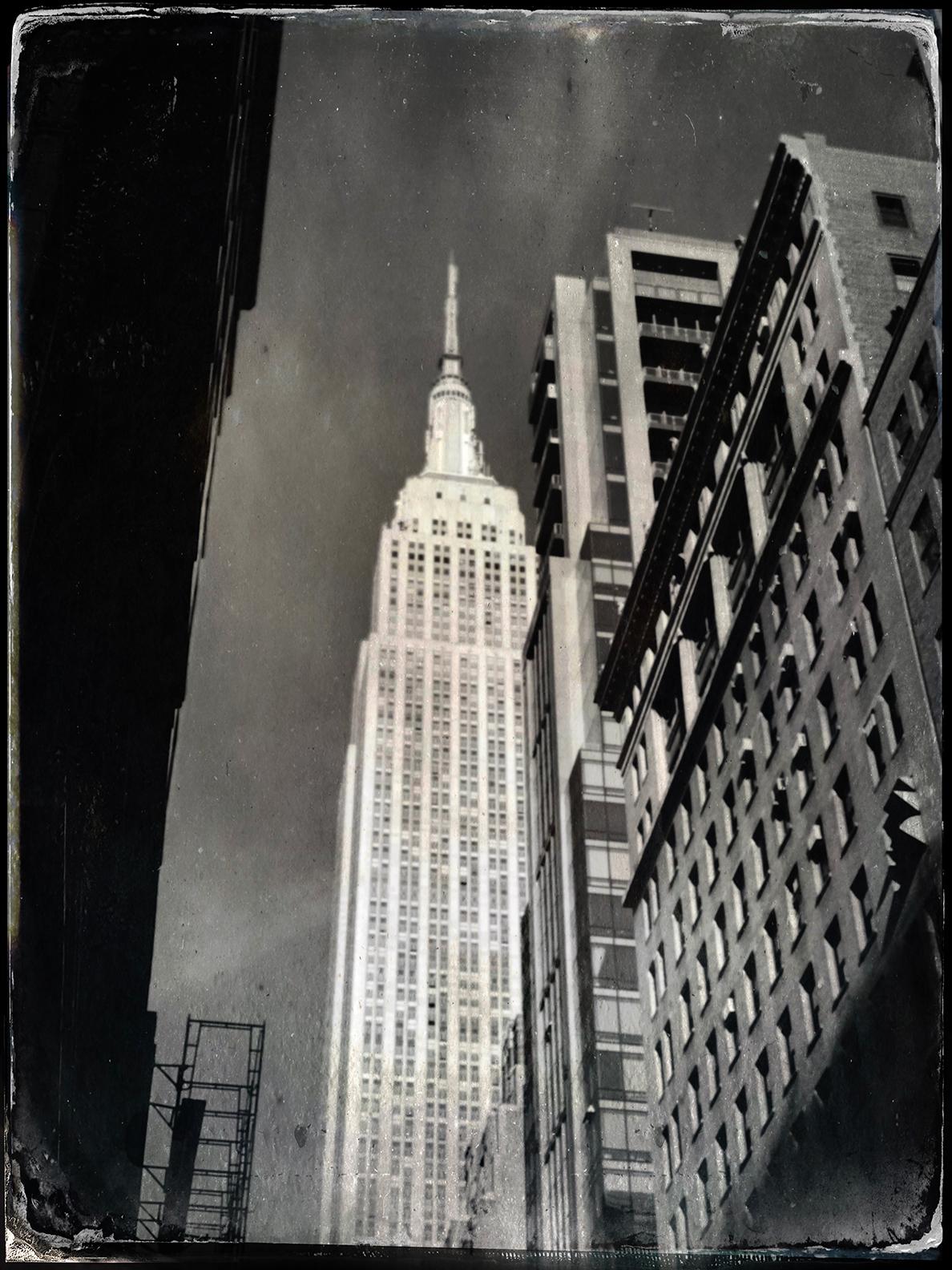 New York Empire State Building Black And White