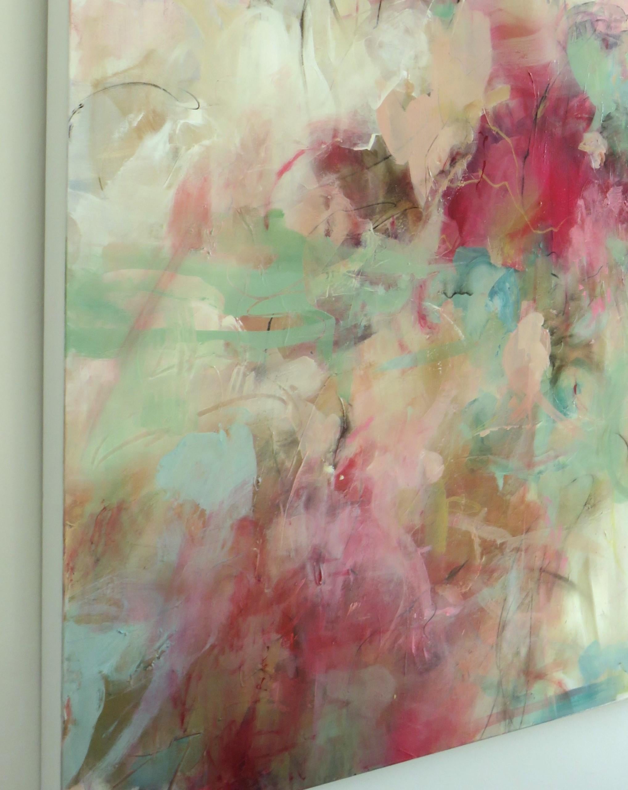 Sally Harrold - Kiss and Fly Abstract Painting by Sally Harrold, 2022 ...