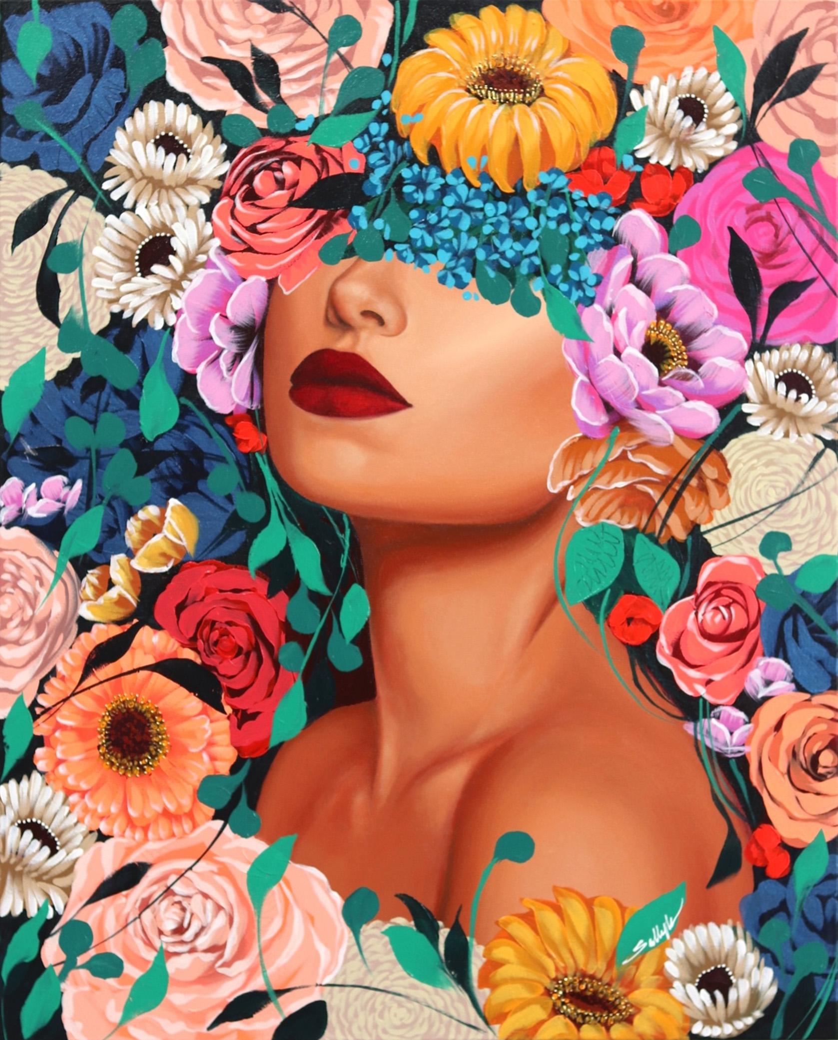 Sally K - Kiara - Original Sally K Figurative Artwork For Sale at 1stDibs