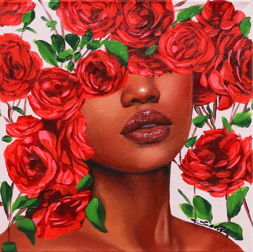 Sally K - Covered In Florals - Original Sally K Figurative Artwork For ...