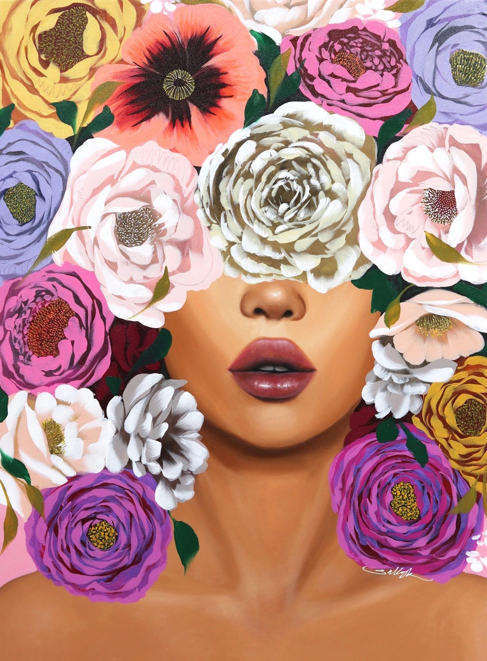 Sally K - Claire - Original Large Scale Silver Sally K Artwork For Sale ...