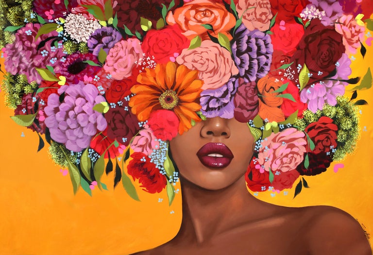 Sally K - Sunshine - Original Sally K Figurative Artwork at 1stDibs