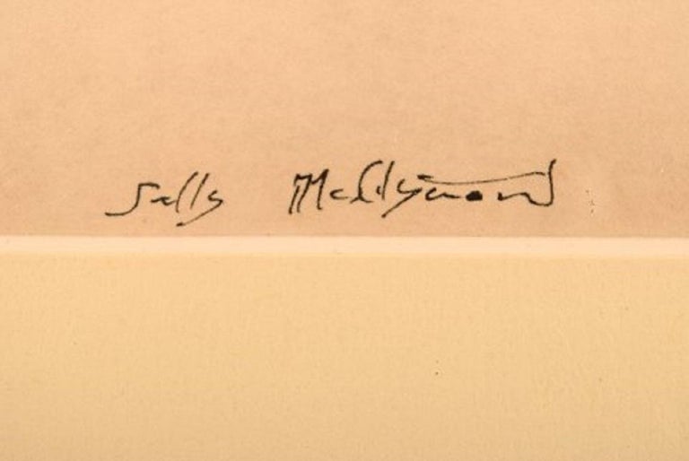 Sally McClymont, Australia, Tusch Drawing, Cowboy on Horse, Late 20th ...