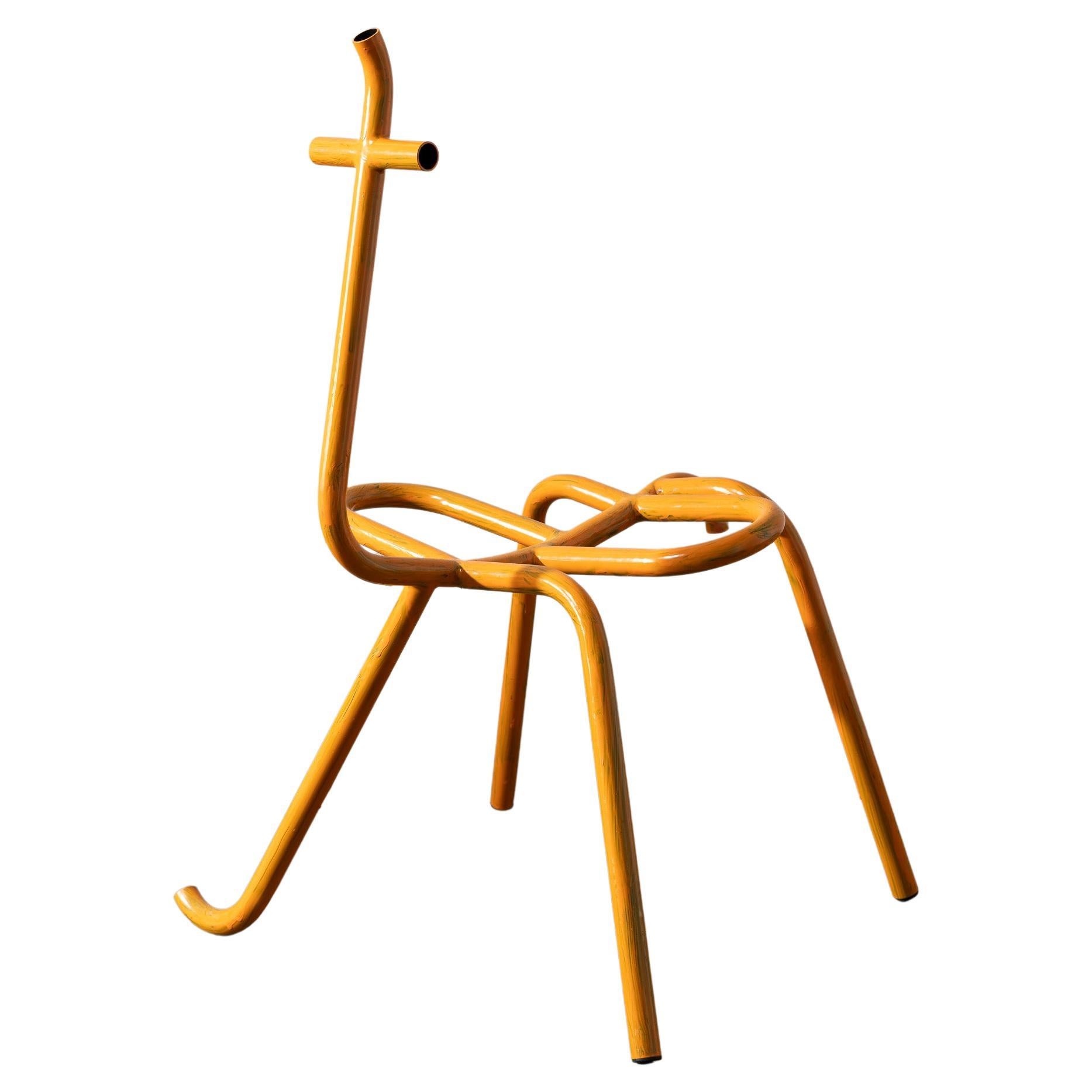 Slumped Leather Bench by Gentner Design For Sale at 1stDibs