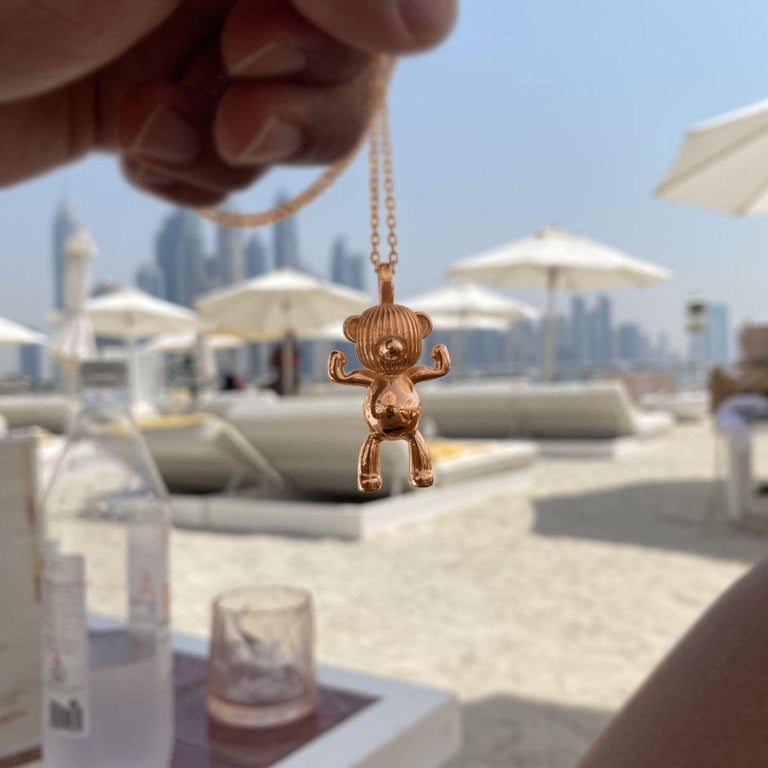SALT and APES INVINCIBLE Teddy Bear Necklace Pendant Women 18Kt Rosé ...
