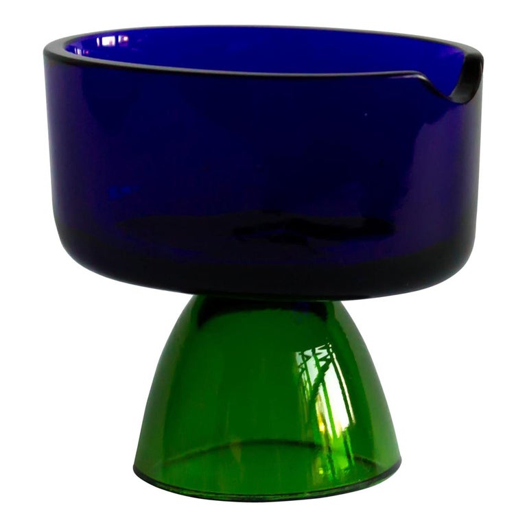 Contemporary Handcrafted Blown Glass Blue Lake Salt Cellar by Natalia ...