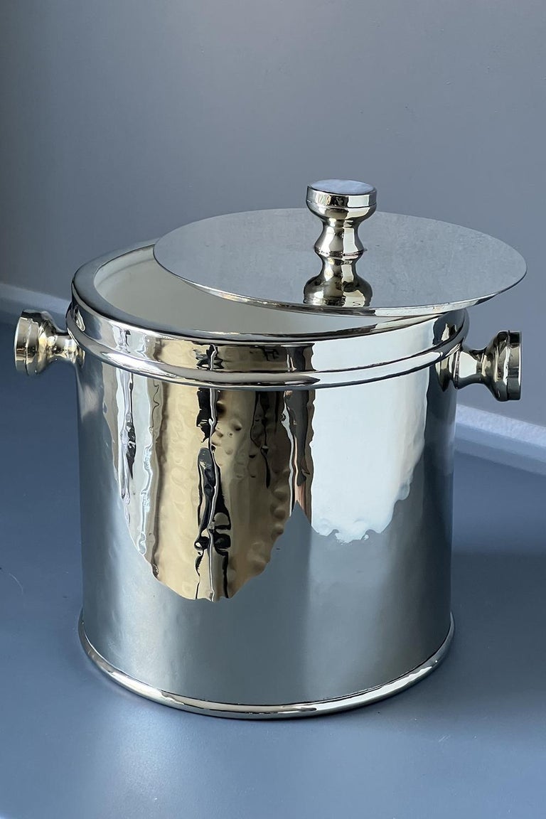 Salta Onyx Ice Bucket, Alcapa Silver and Onyx Stone For Sale at 1stDibs