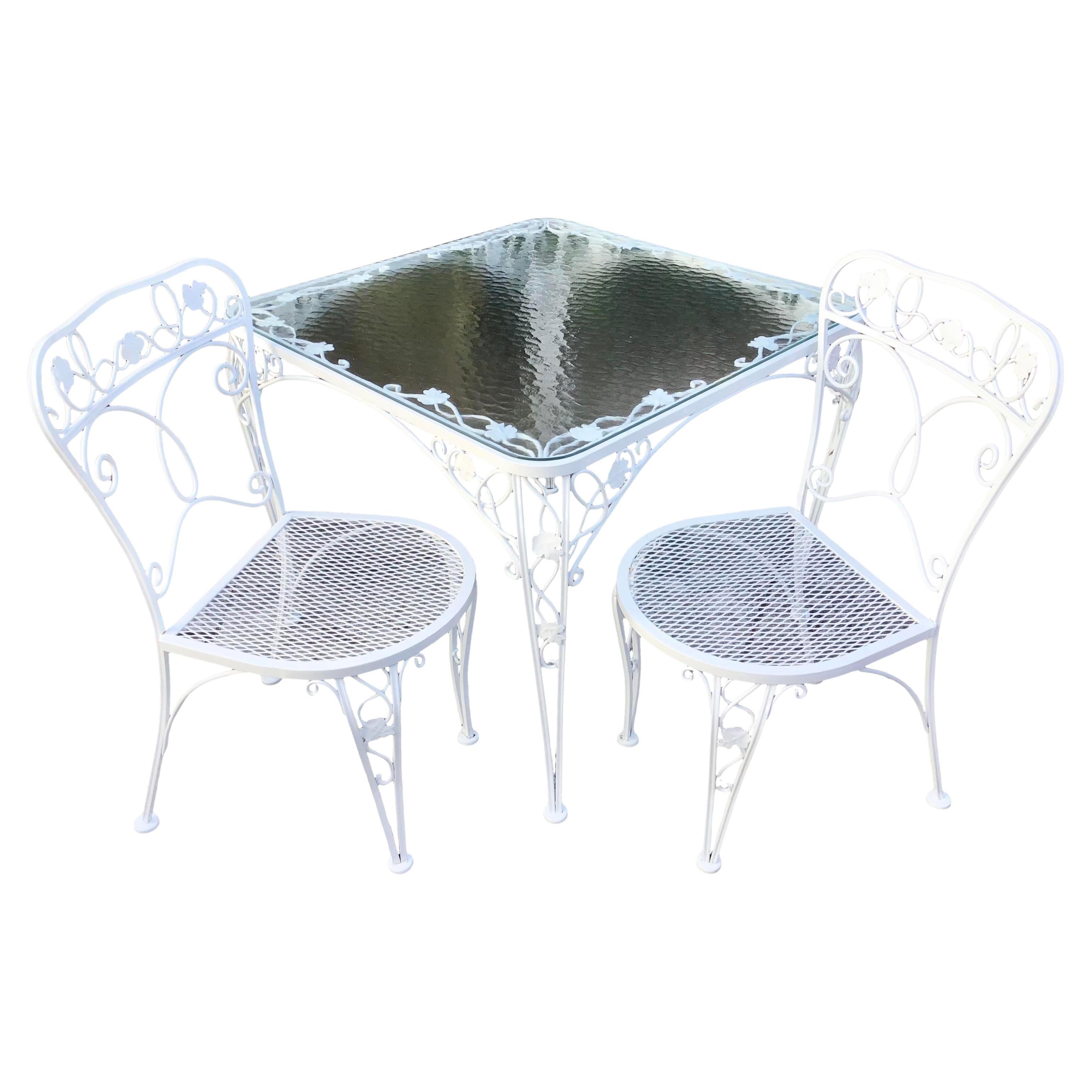 Salterini Patio Dining Table and Pair of Chairs, Set of 3 For Sale at ...