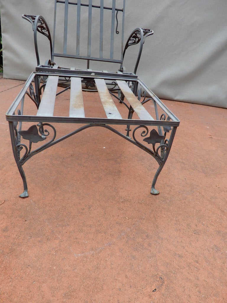 Salterini Vintage Two-Piece Chaise Lounge Mt Vernon Pattern at 1stDibs