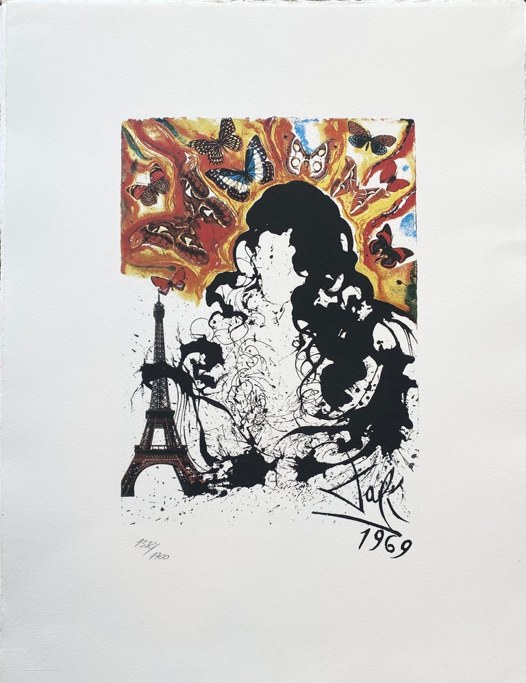 Salvador Dali, Paris Lithograph from the Series "Butterfly Suite" For ...
