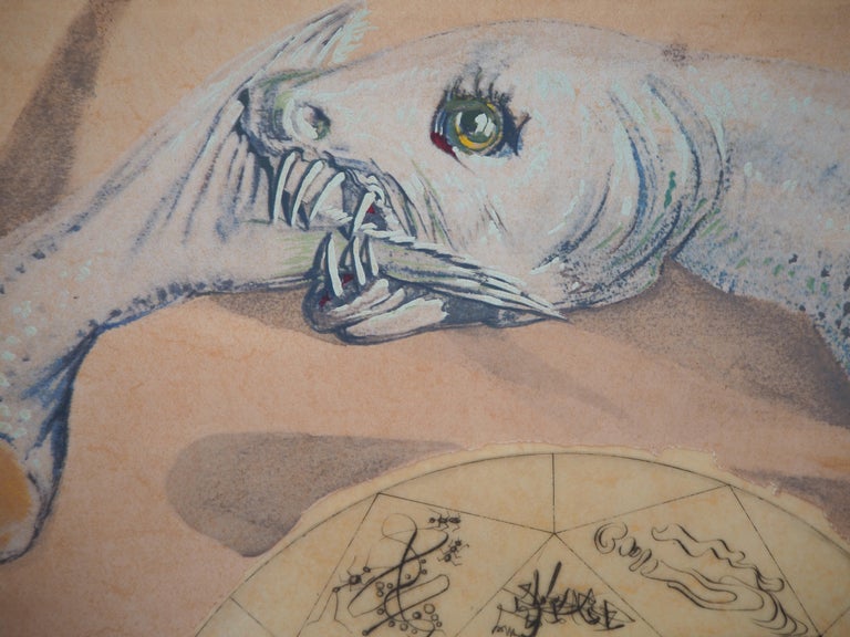 Salvador Dalí­ - Alchemy : The Wheel (Ouroboros) - Original Lithograph ...