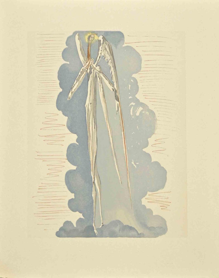 Angel of Seventh Heaven - Woodcut - 1963 For Sale at 1stDibs