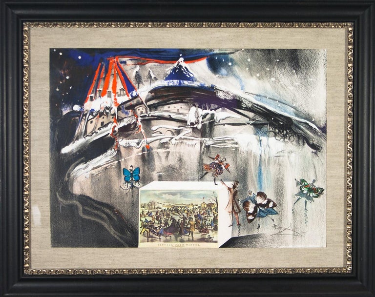 Salvador Dalí­ - Central Park in Winter by Salvador Dali Currier&Ives ...