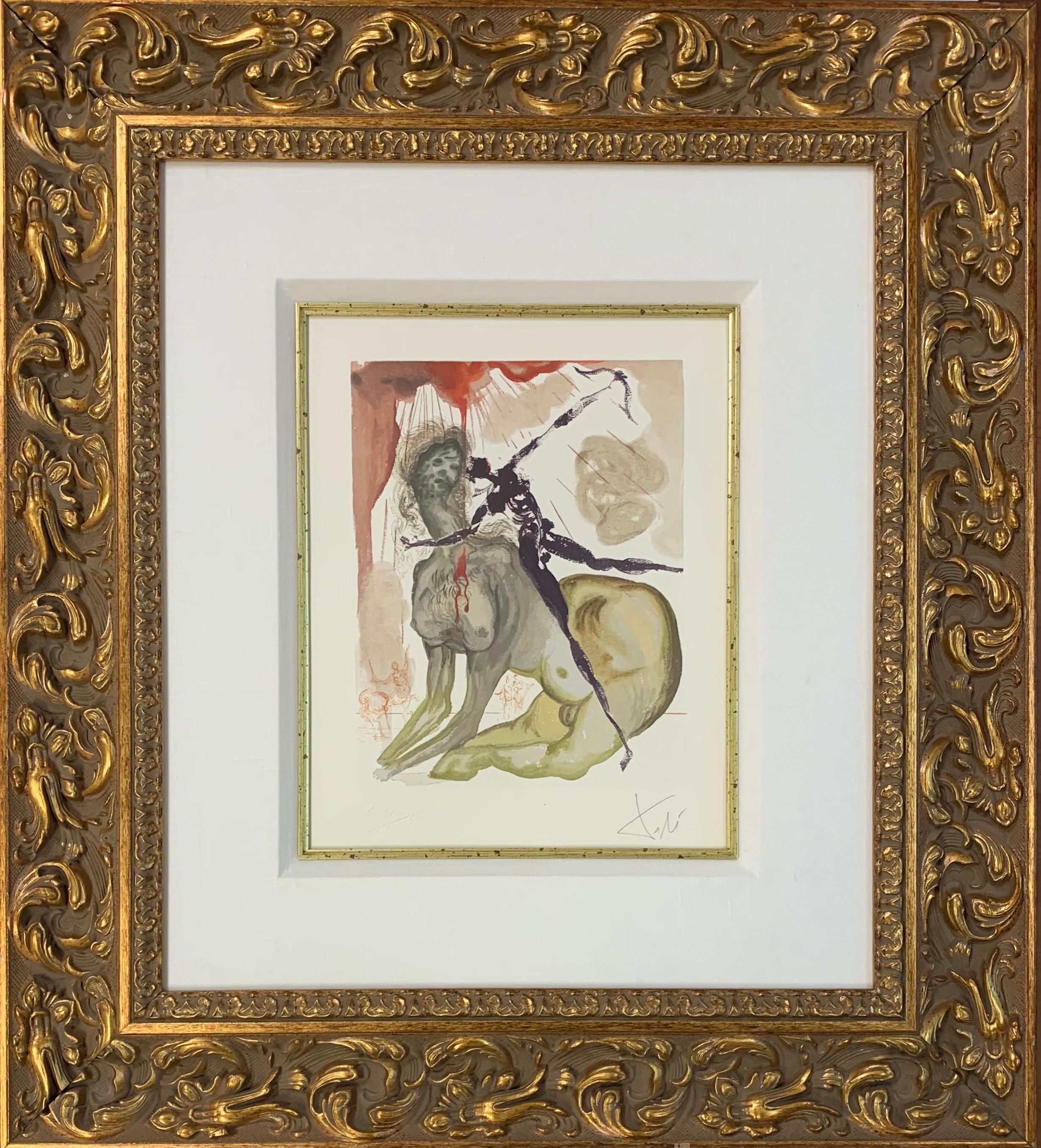 Salvador Dalí­ - Divine Comedy : Cerberus - Woodcut - 1963 at 1stDibs