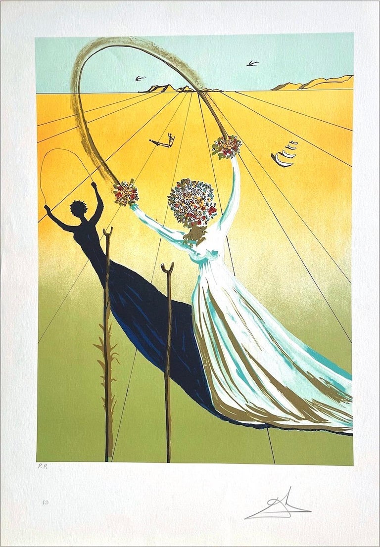 Salvador Dalí­ - DREAM PASSAGE Signed Lithograph, Woman Long White ...