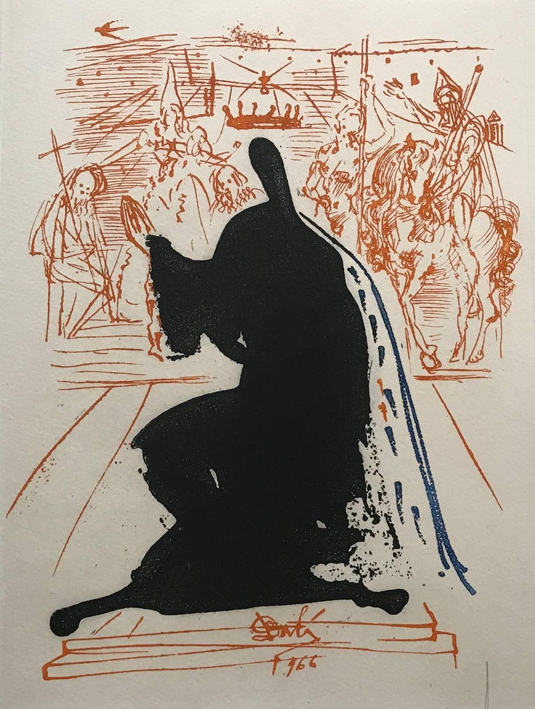 Salvador Dalí­ - Figure in an ermine cape For Sale at 1stDibs