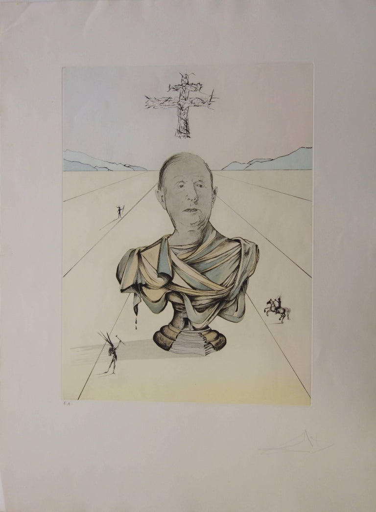 Salvador Dalí­ - Général de Gaulle - Original etching and pochoir ...