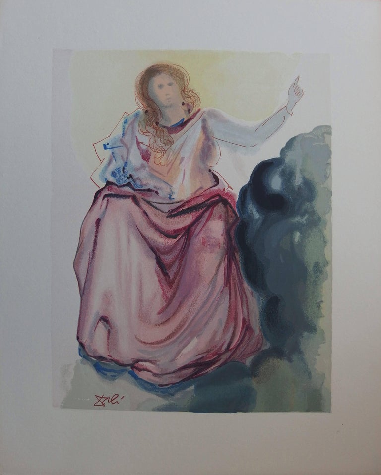 Heaven 4 - Beatrice - Color woodcut - 1963 For Sale at 1stDibs