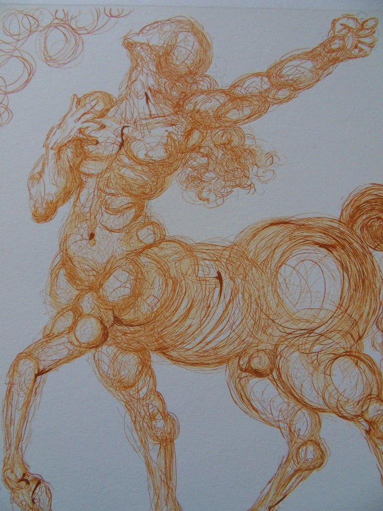 Hell 25 - The Centaur - Woodcut - 1963 For Sale at 1stDibs