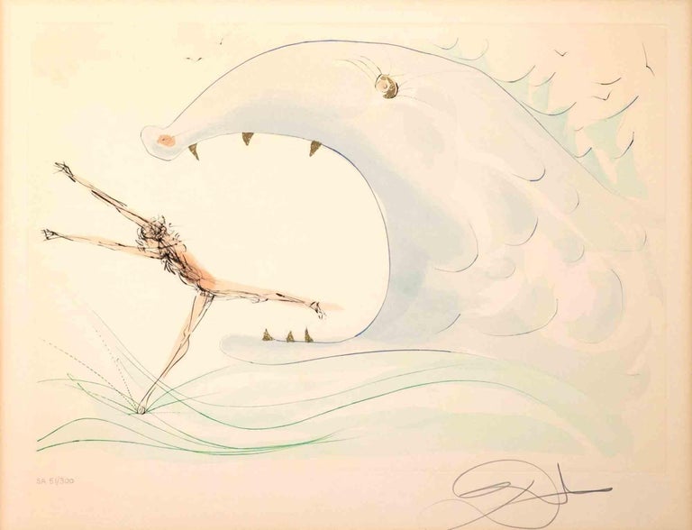 Jonas and the Whale - Drypoint - 1975 For Sale at 1stDibs